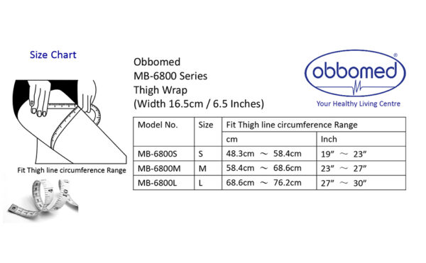 ObboMed MB-6800 Compression Recovery Thigh Wrap/Sleeve for Sore Hamstring, Groin, Weight Loss ...
